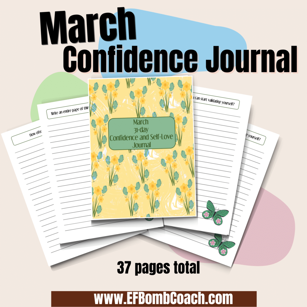 March Confidence And Self-Love Journal - EF Bomb Coach